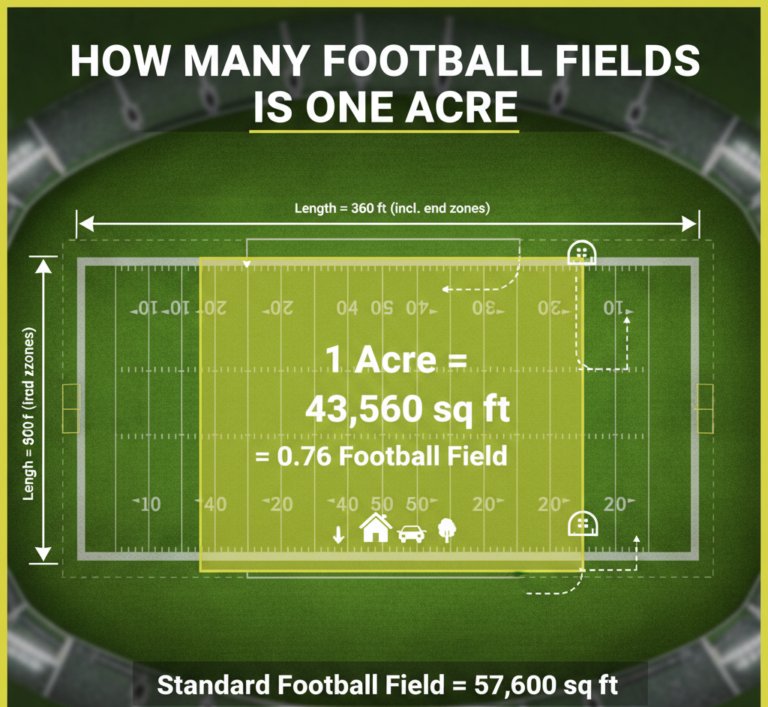 How Many Football Fields Is One Acre